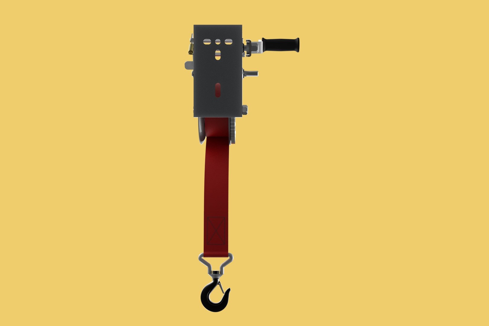3D STANDARD MANUAL HAND LEVER CRANK WINCH HOIST BELT LIFTING CRANE ...