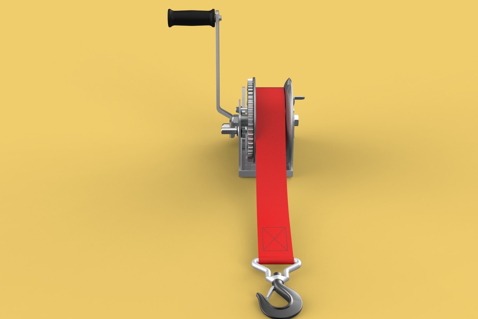3D STANDARD MANUAL HAND LEVER CRANK WINCH HOIST BELT LIFTING CRANE ...