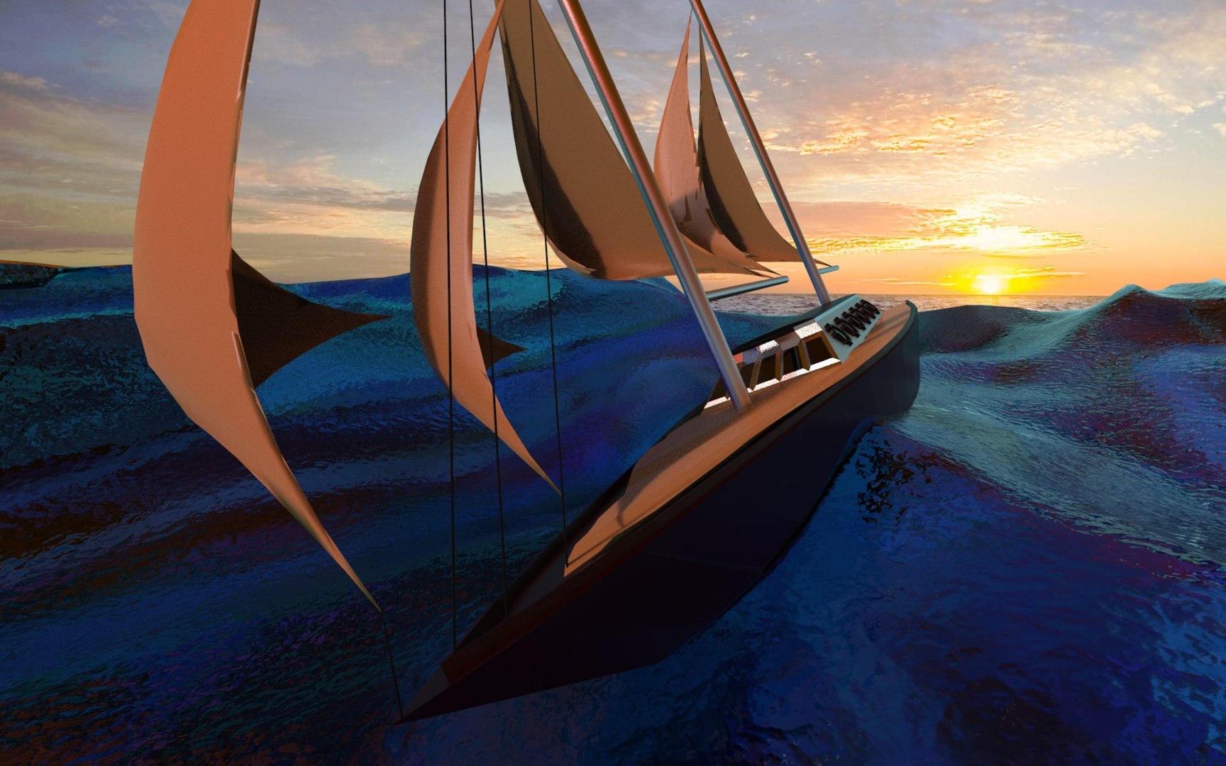 3D Sea Sails Model - TurboSquid 1347189