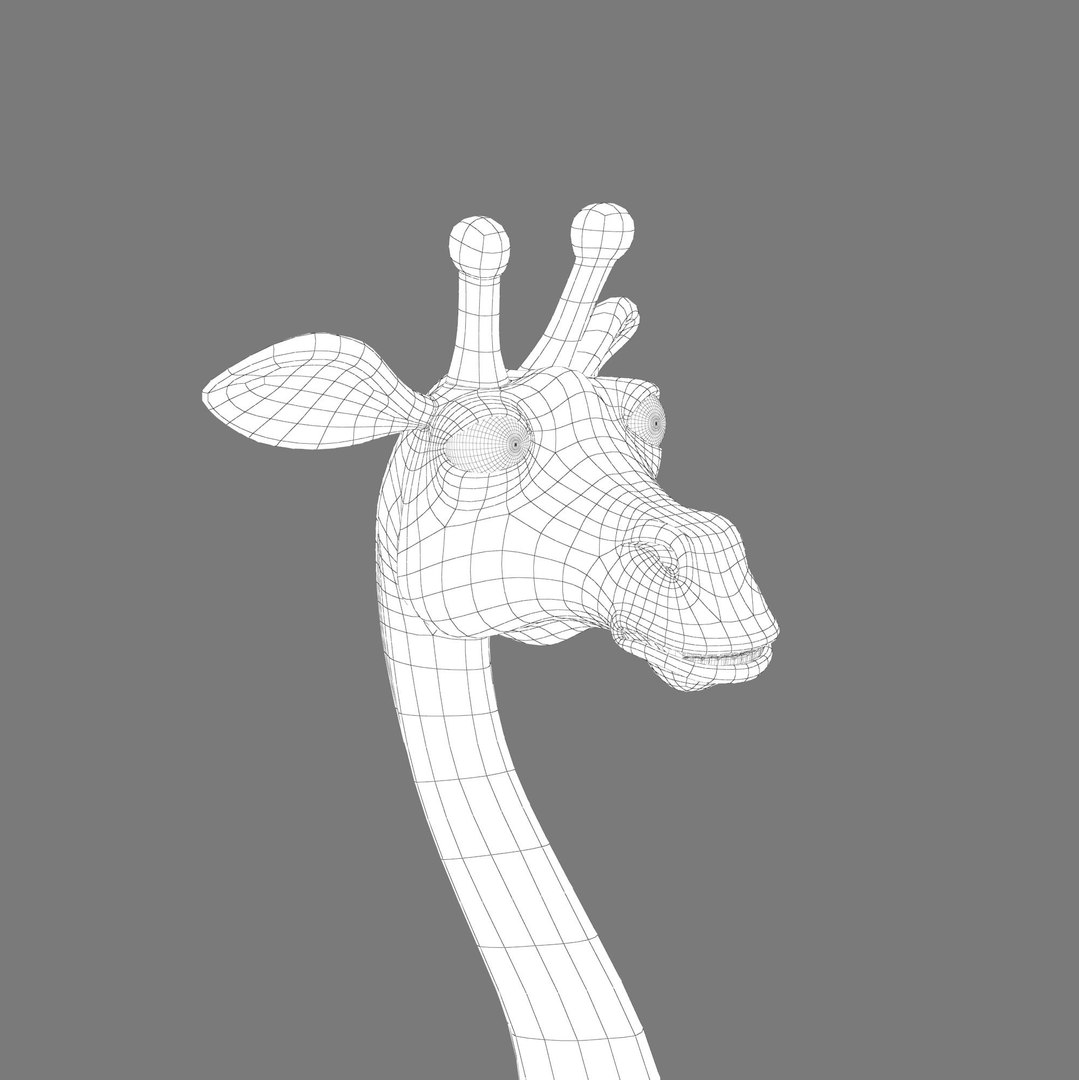 Cartoon Giraffe 3d Model