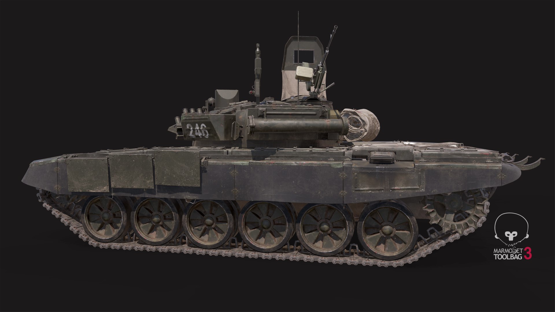 3D T-72 B3 PRB Dirt Realistic Main Battle Tank model - TurboSquid 1998487