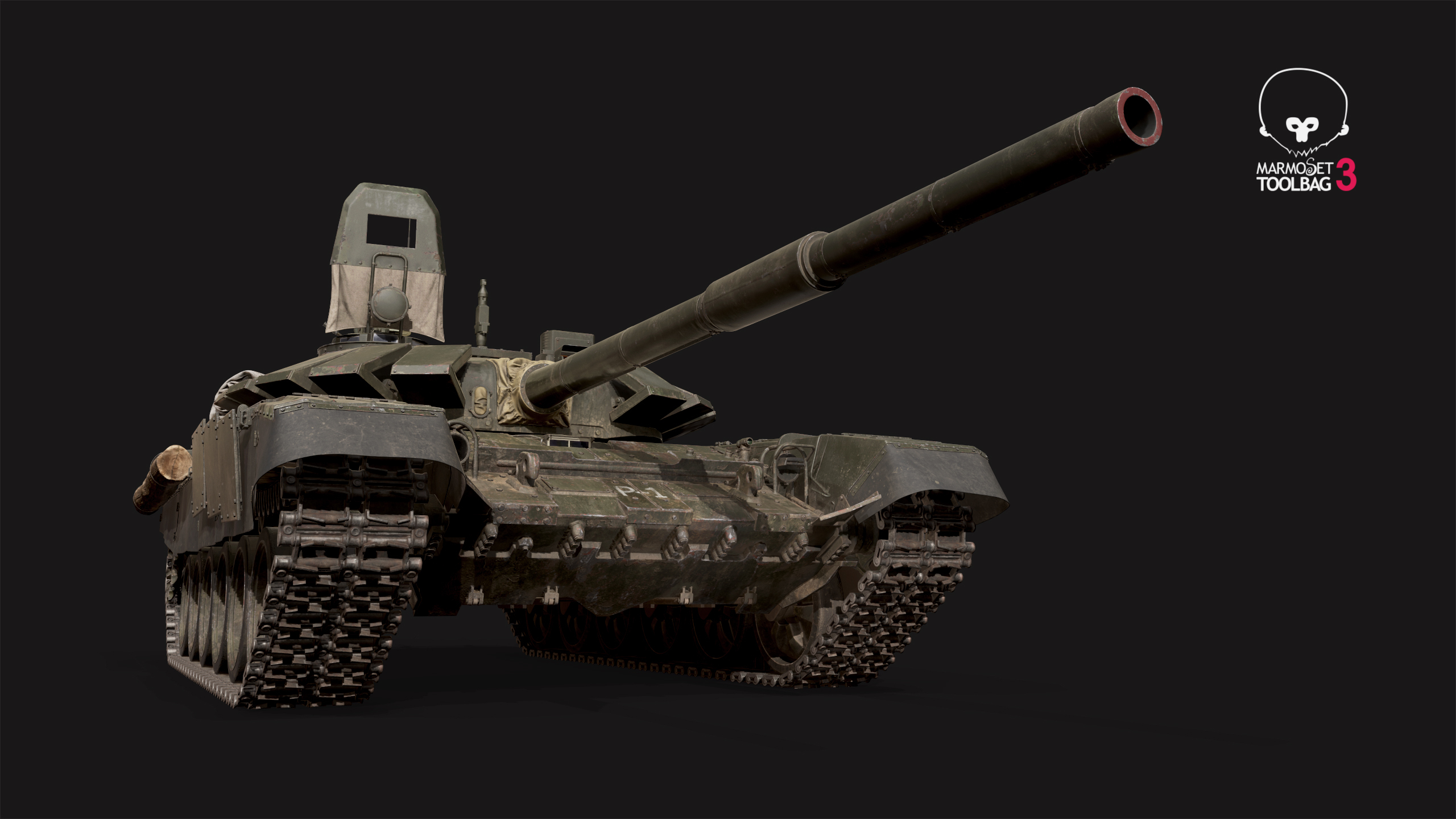 modelo 3d Tanque de batalla principal realista T-72 B3 PRB Dirt - TurboSquid 1998487