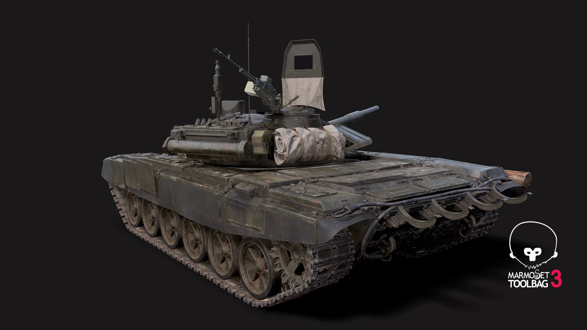 3D T-72 B3 PRB Dirt Realistic Main Battle Tank model - TurboSquid 1998487