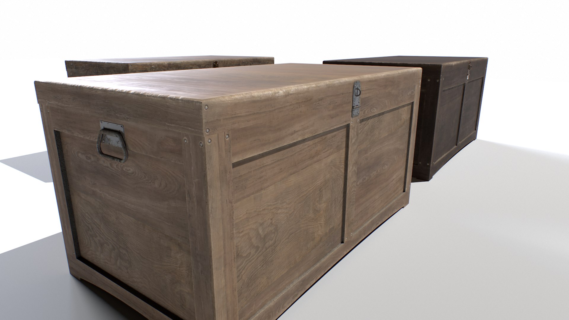3D Old Wooden Trunk Model - TurboSquid 2085812