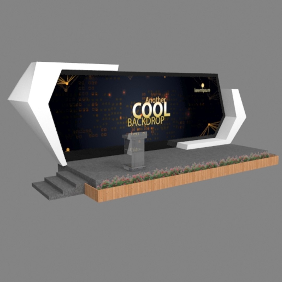 3D stage backdrop - TurboSquid 1442100