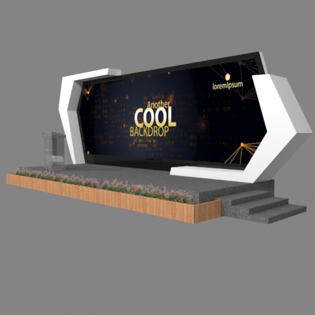 3D stage backdrop - TurboSquid 1442100