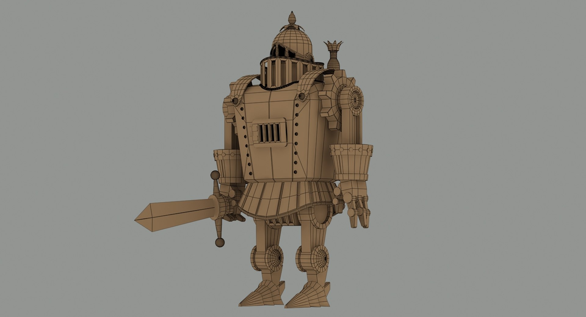 Cartoon Knight 3d Model