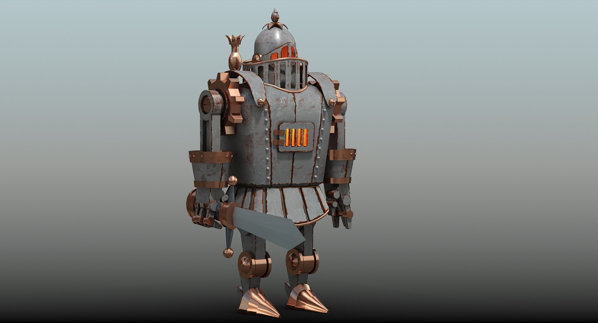 Cartoon Knight 3d Model