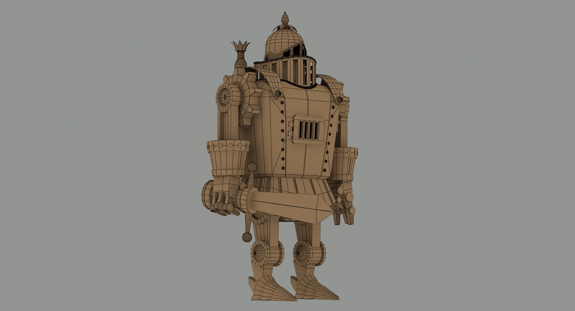 Cartoon Knight 3d Model