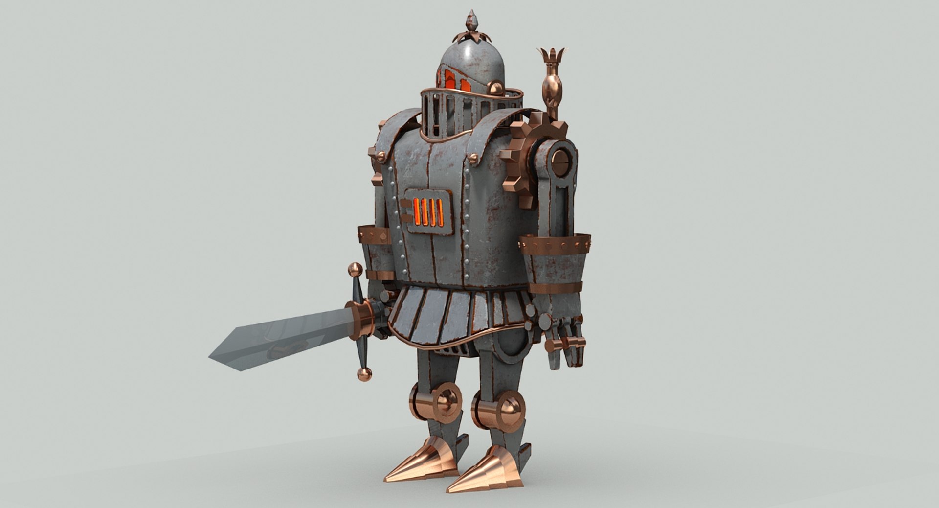 Cartoon Knight 3d Model