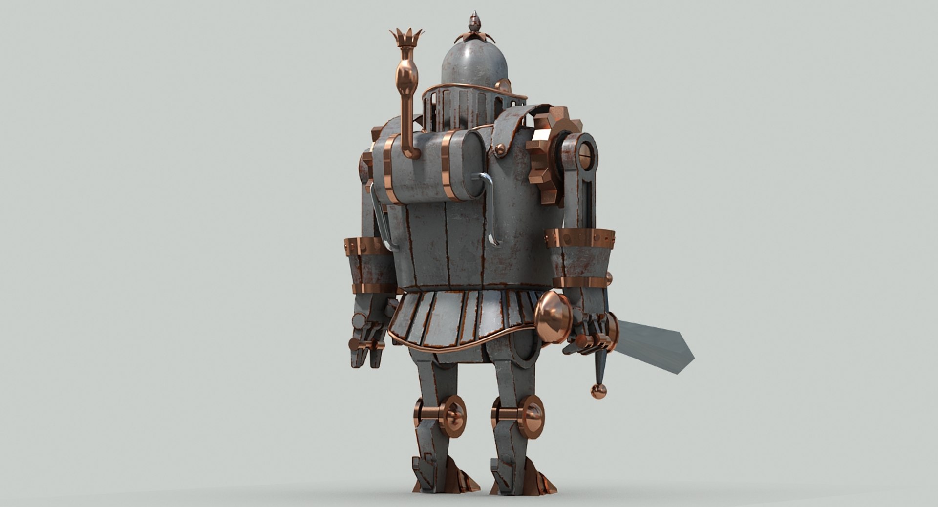 Cartoon Knight 3d Model