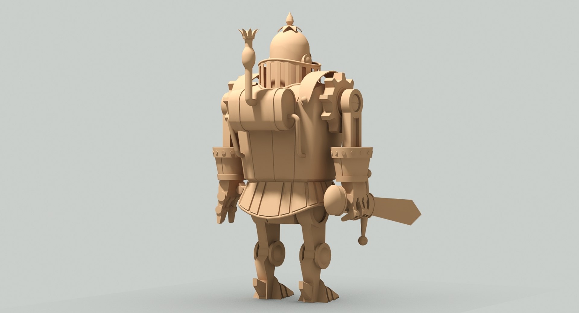 Cartoon Knight 3d Model