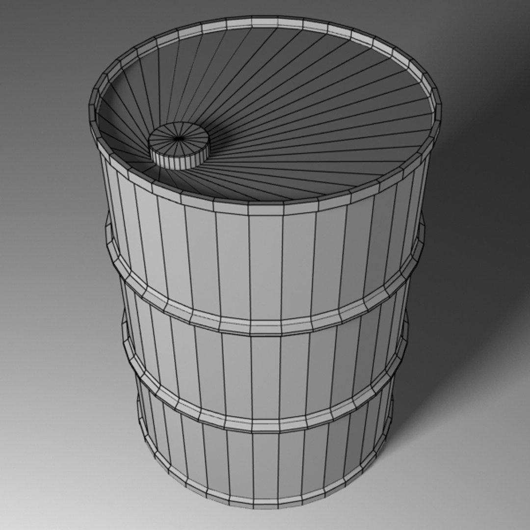3d Oil Barrel Model