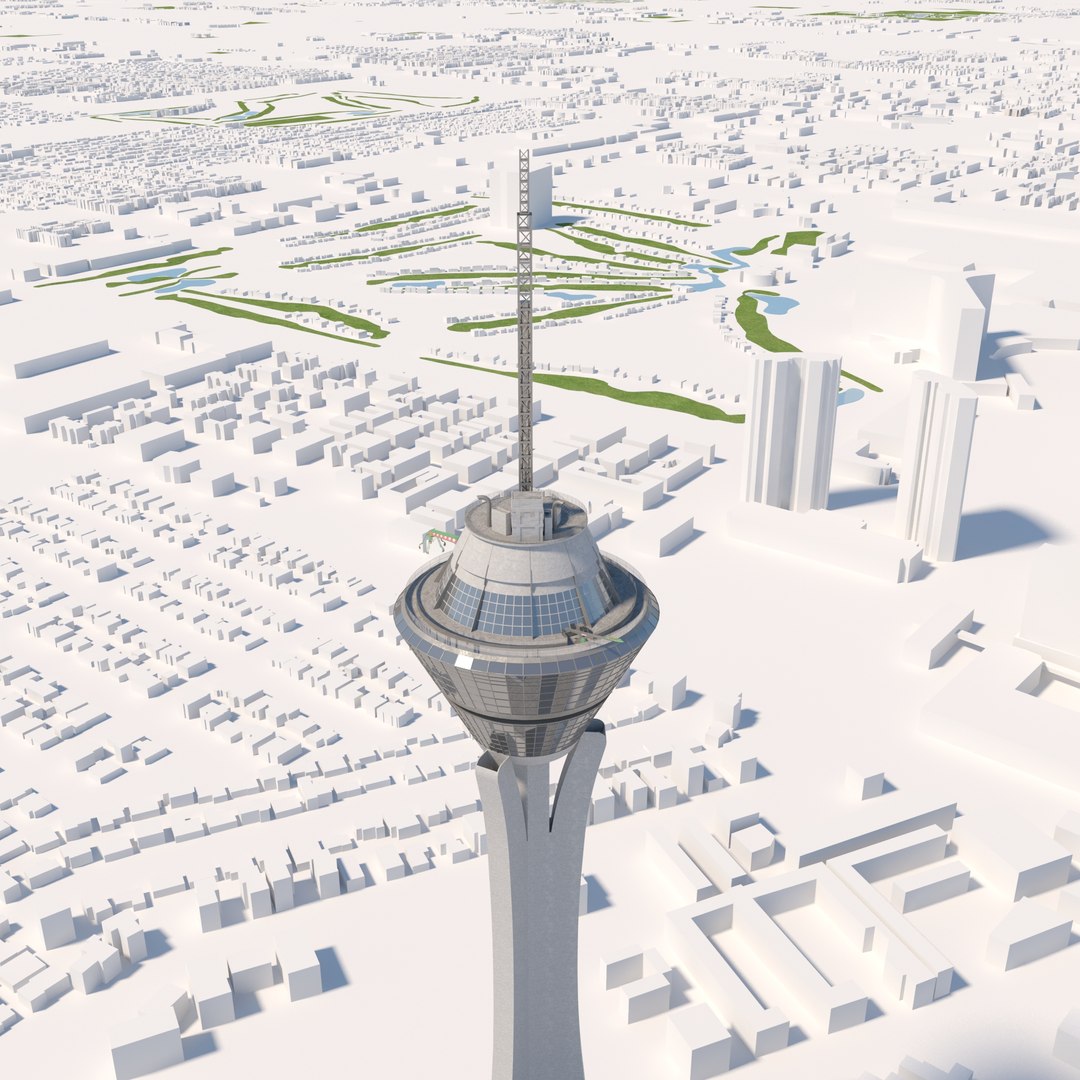 3D Stratosphere tower and environment - TurboSquid 1795554