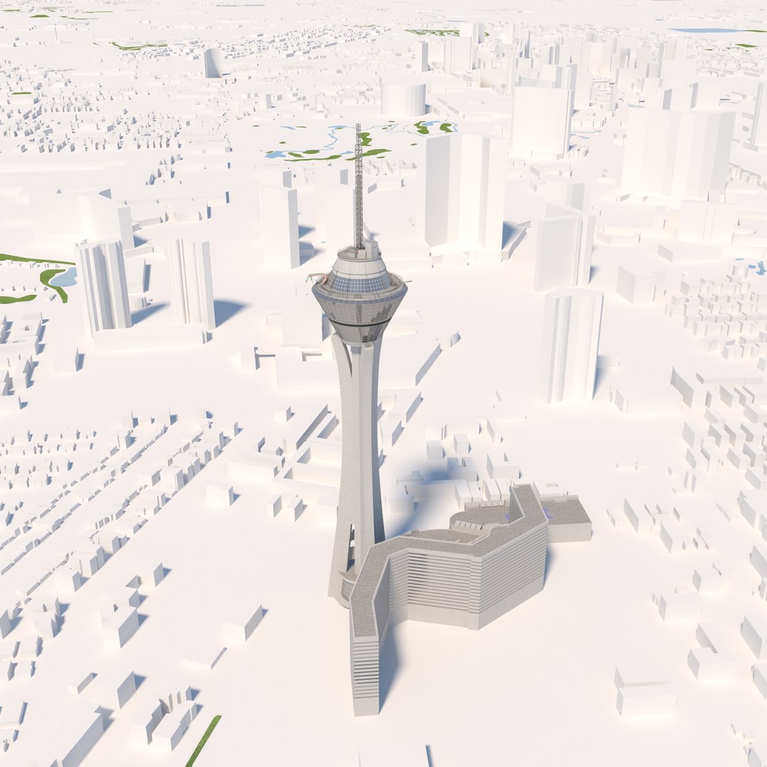 3D Stratosphere tower and environment - TurboSquid 1795554