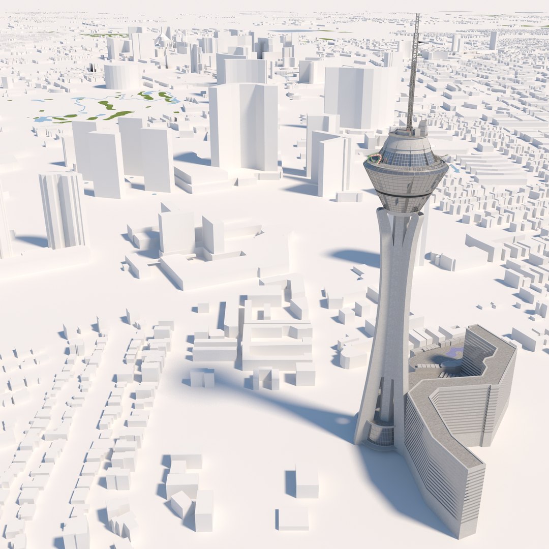 3D Stratosphere tower and environment - TurboSquid 1795554