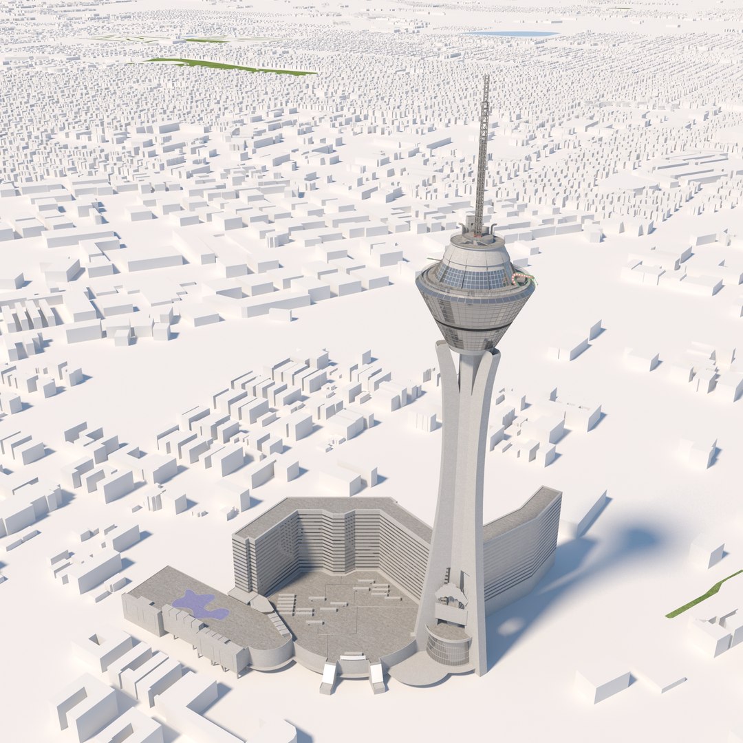 3D Stratosphere tower and environment - TurboSquid 1795554