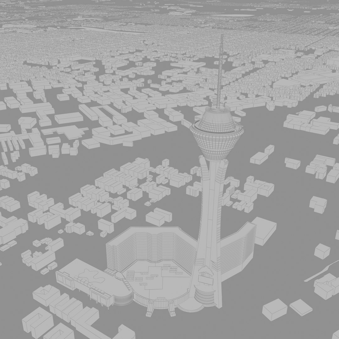 3D Stratosphere tower and environment - TurboSquid 1795554