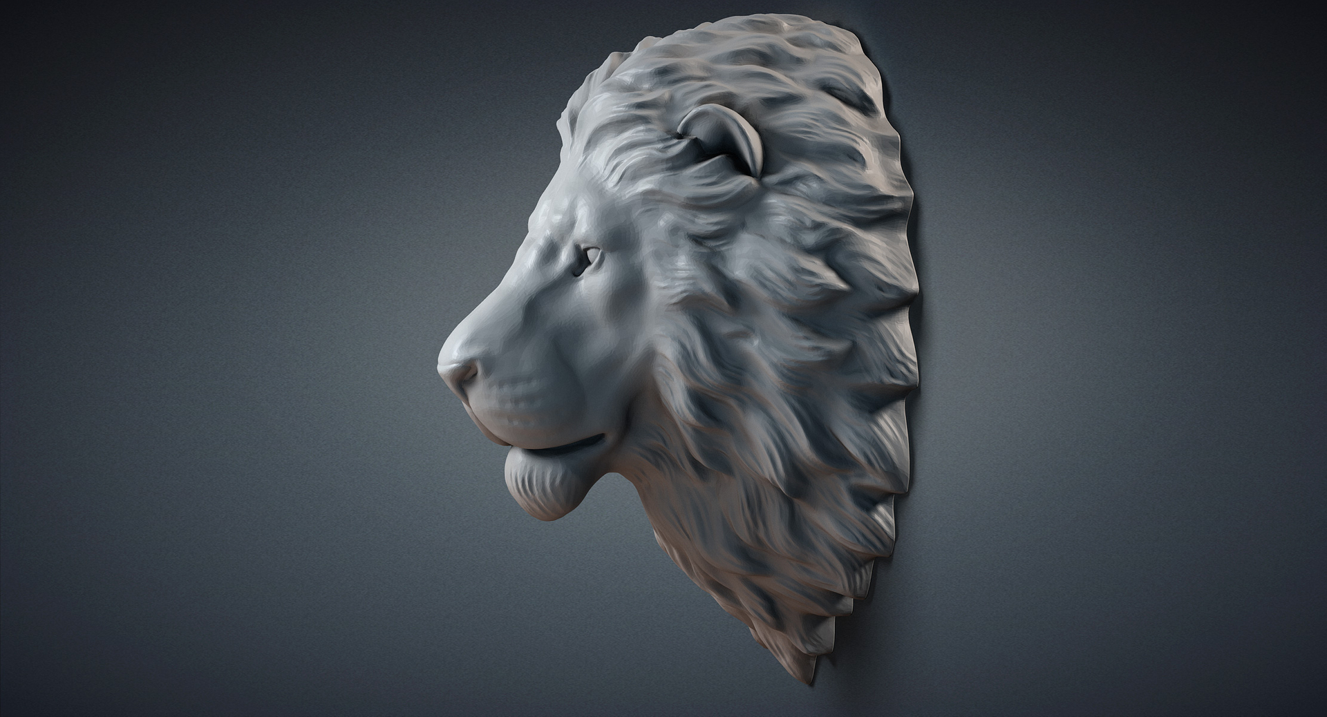 3d model lion head