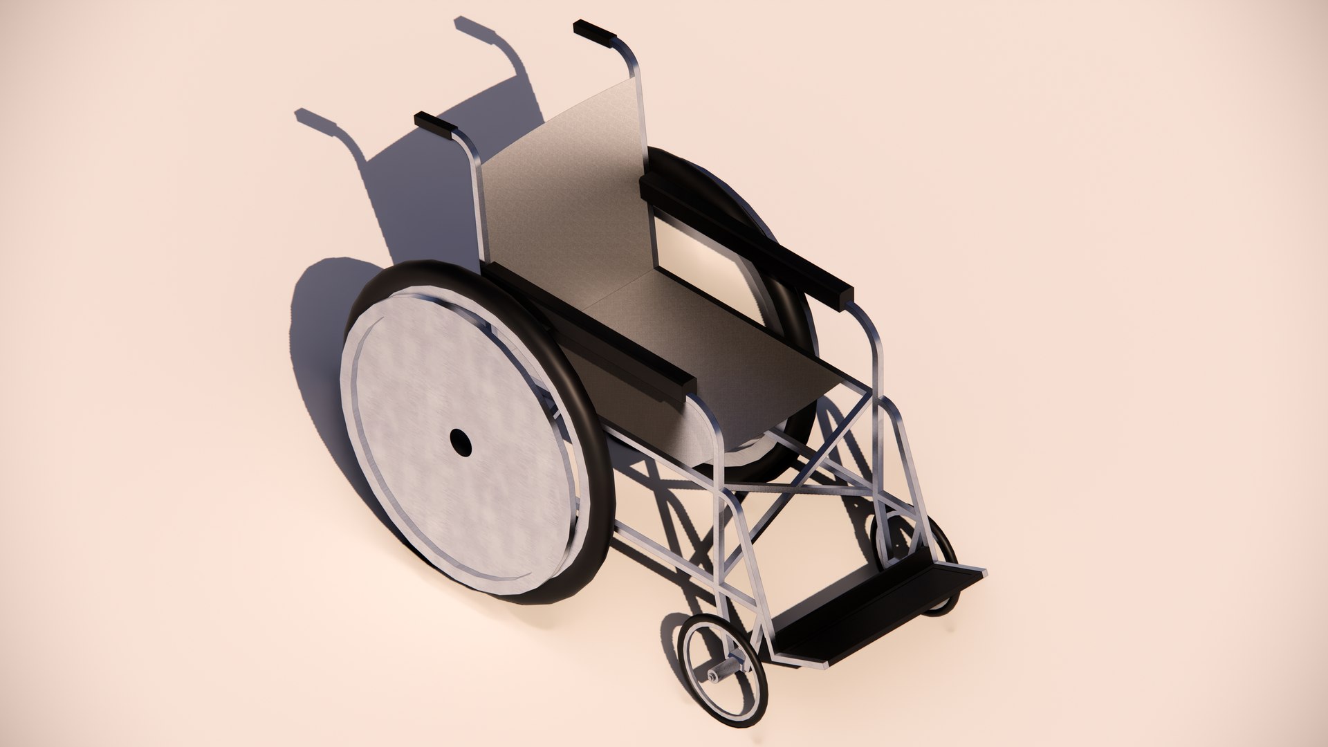 Simple Wheelchair 3D Model - TurboSquid 2070836