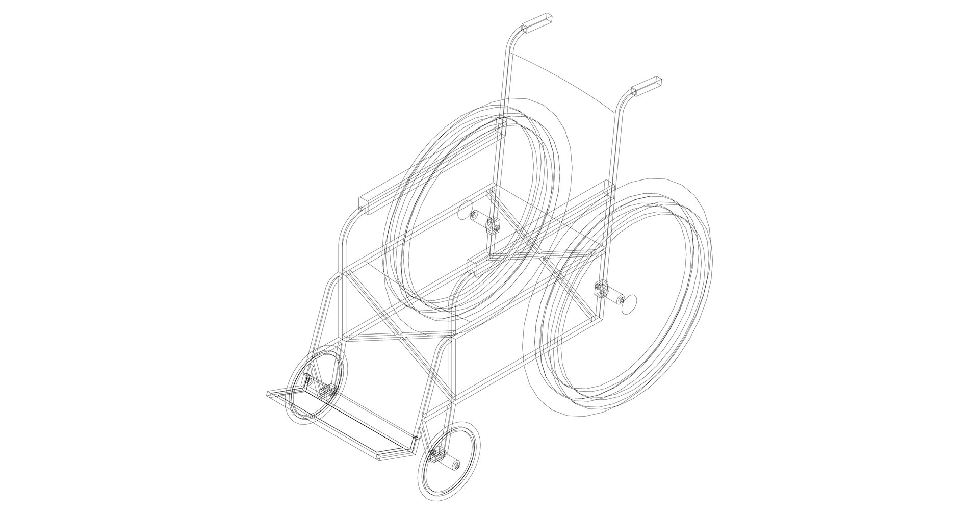 Simple Wheelchair 3D Model - TurboSquid 2070836