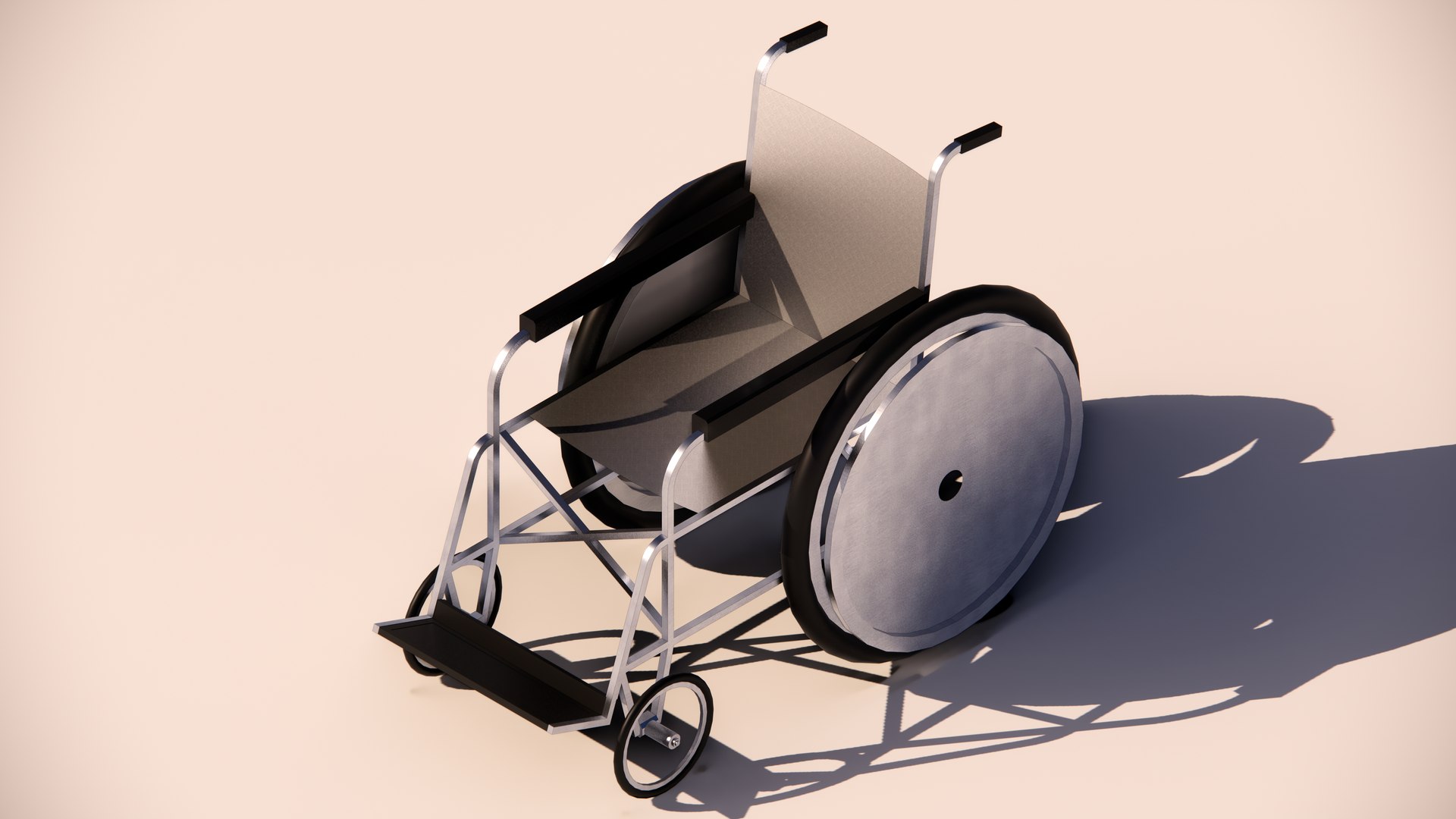 Simple Wheelchair 3D Model - TurboSquid 2070836