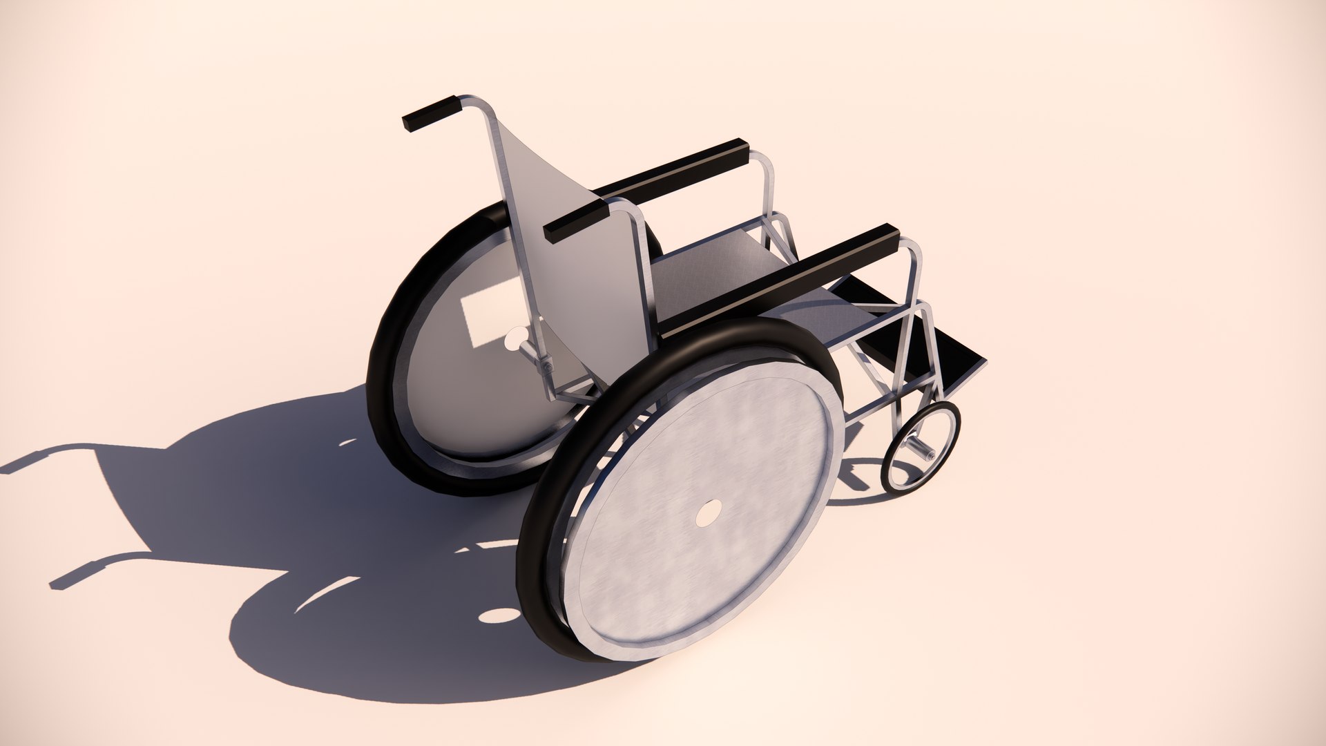 Simple Wheelchair 3D Model - TurboSquid 2070836