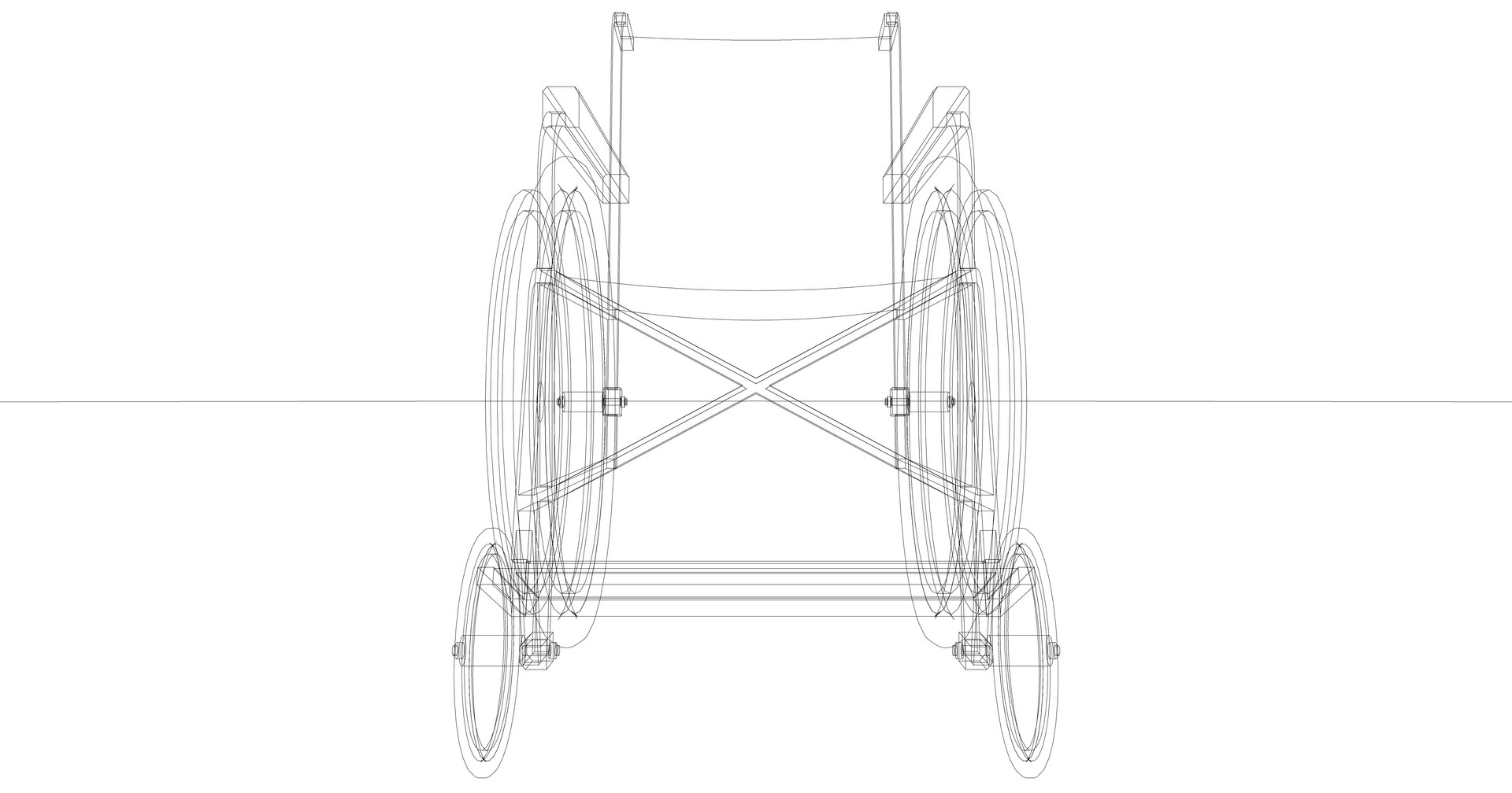Simple Wheelchair 3D Model - TurboSquid 2070836