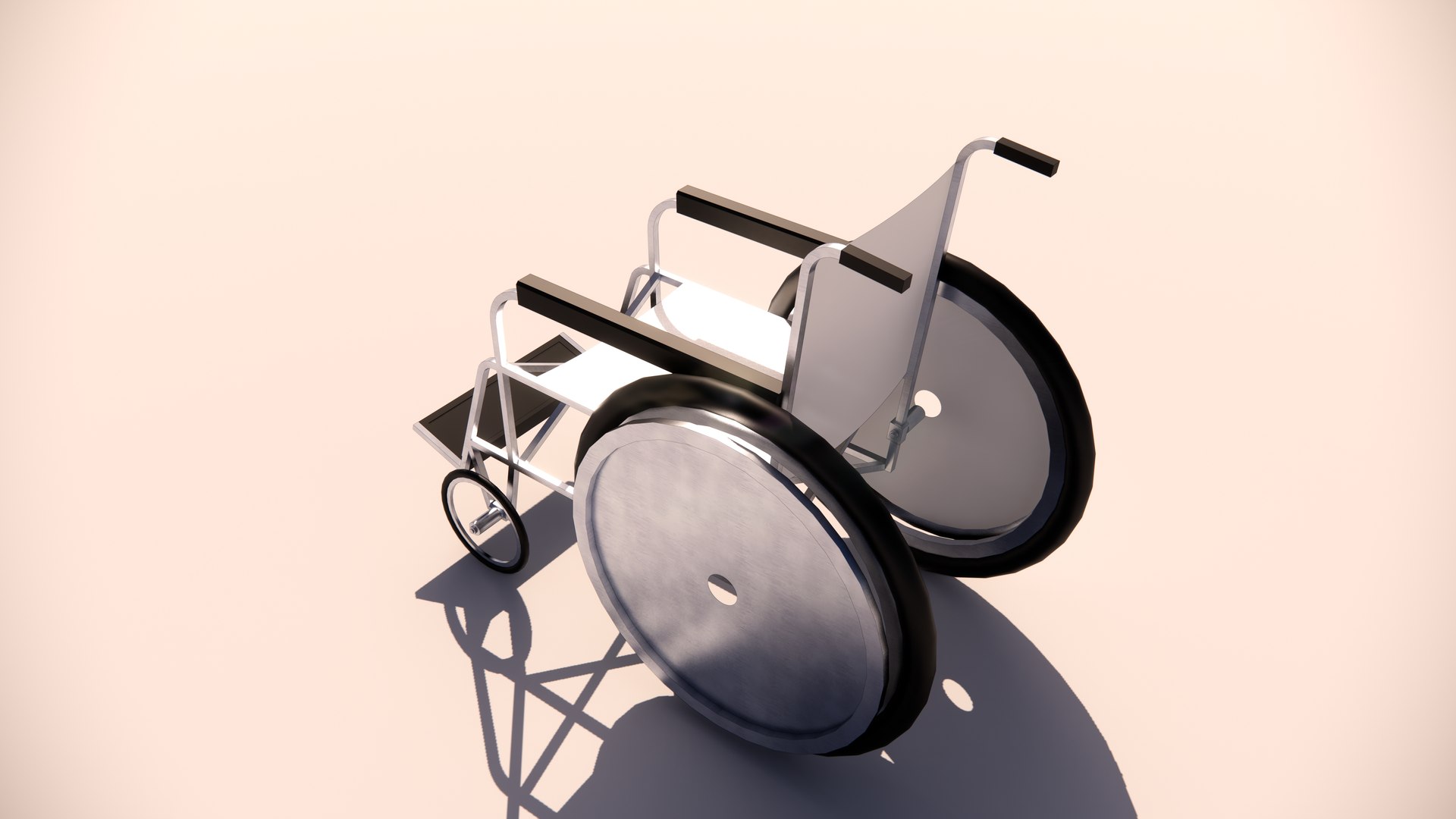 Simple Wheelchair 3D Model - TurboSquid 2070836