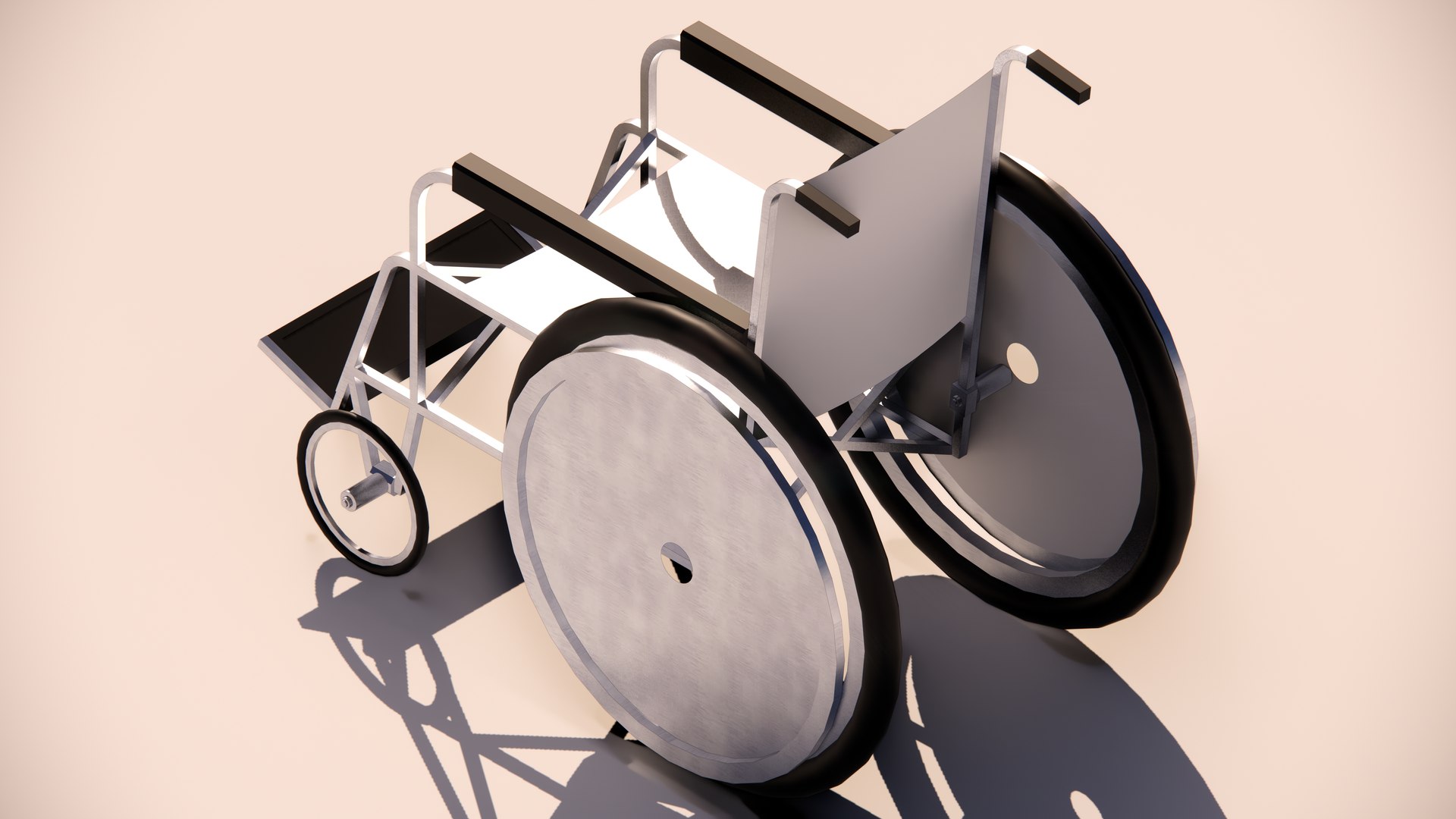 Simple Wheelchair 3D Model - TurboSquid 2070836