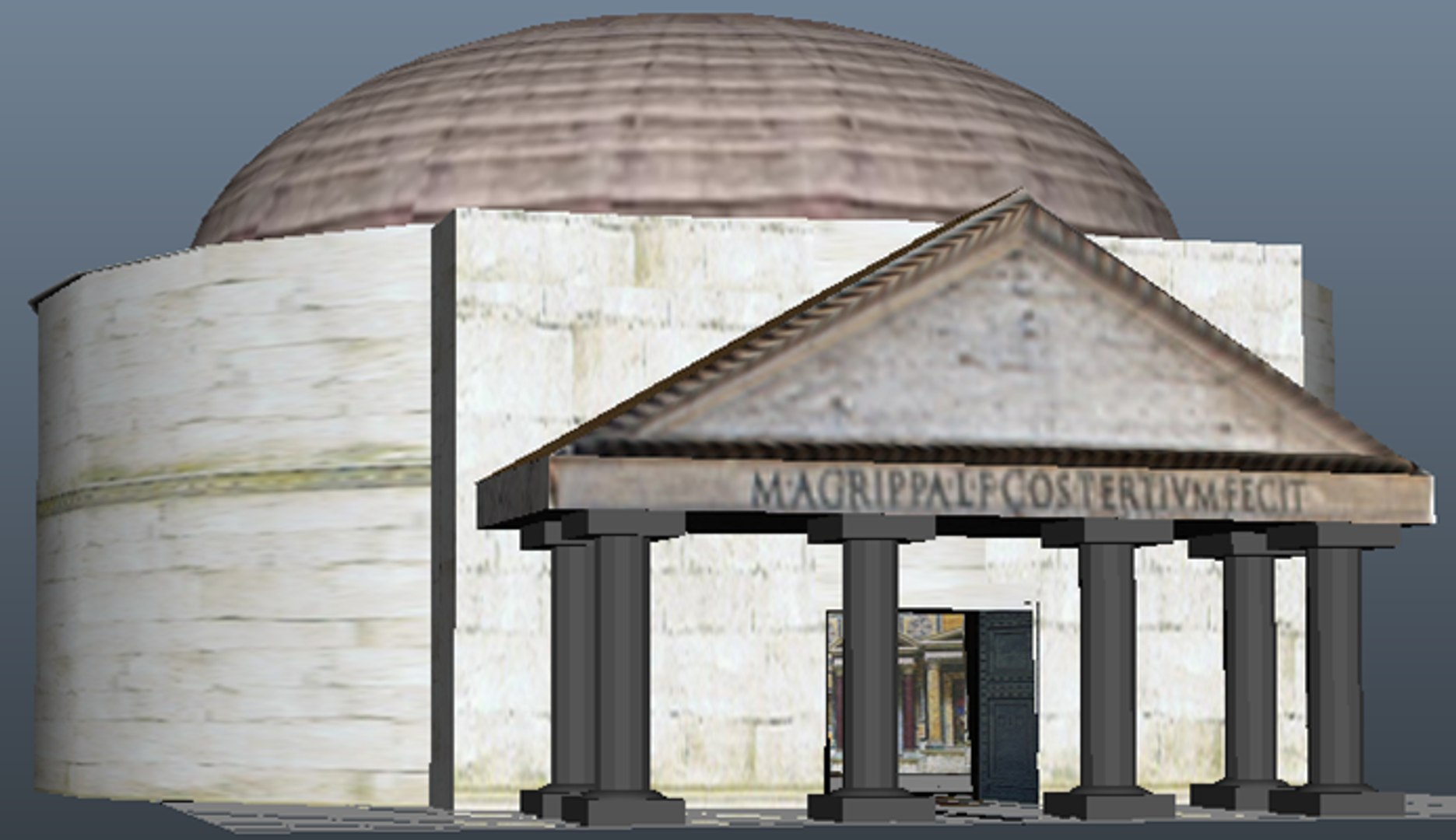 Free Fbx Model Pantheon Rome