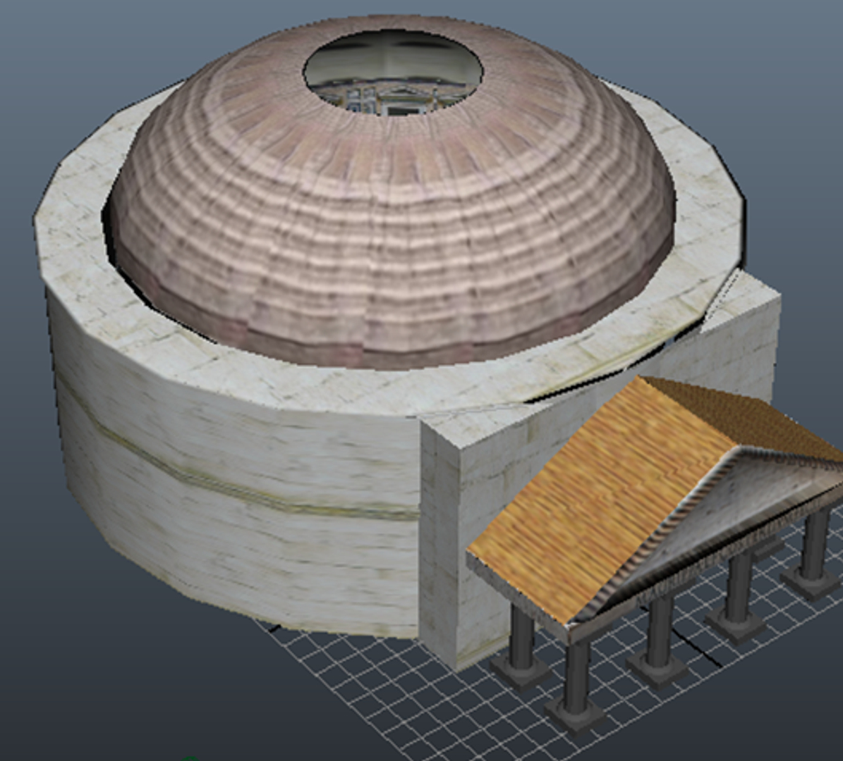 free fbx model pantheon rome
