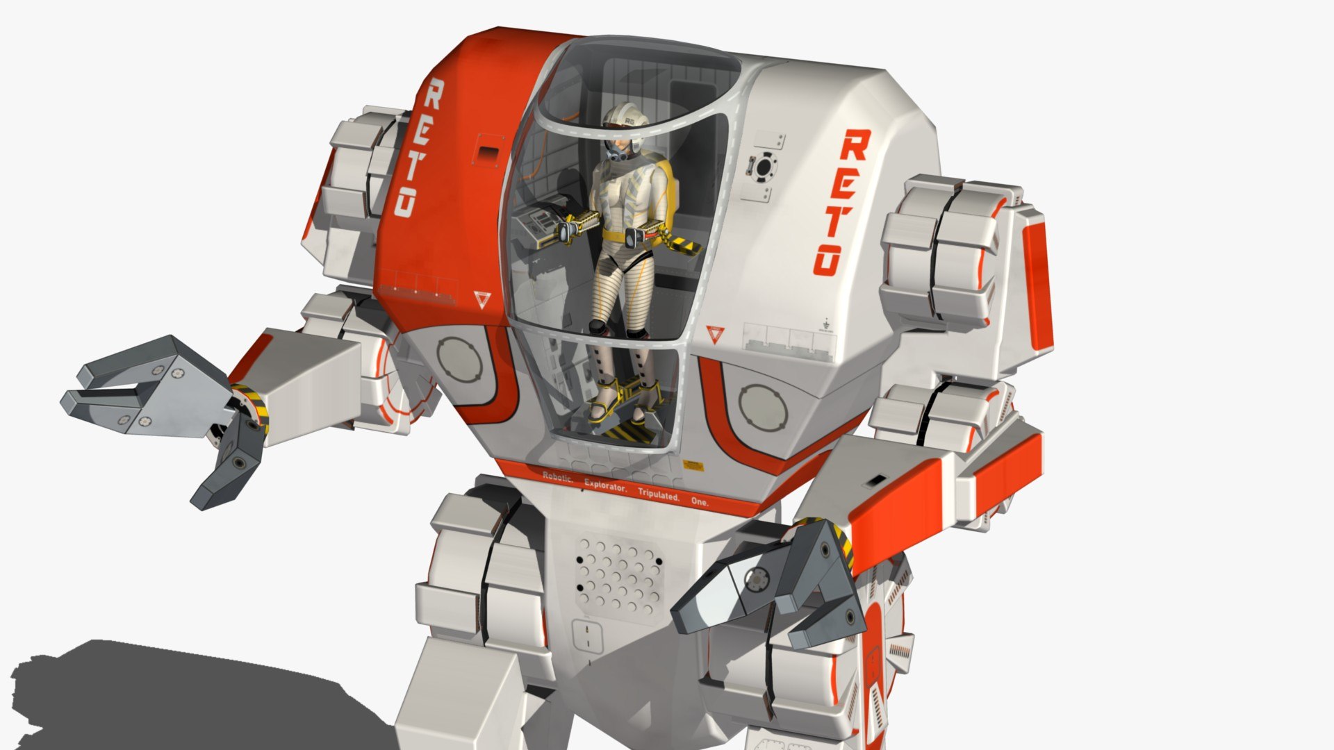 Manned Exploration Robot 3D Model - TurboSquid 1917148