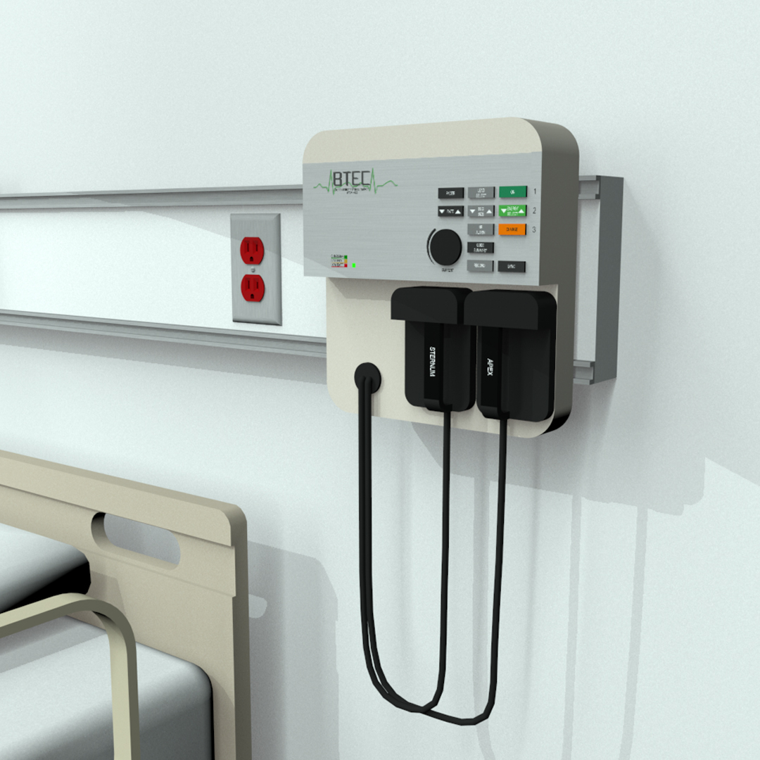 ecg hospital bed monitor 3d c4d
