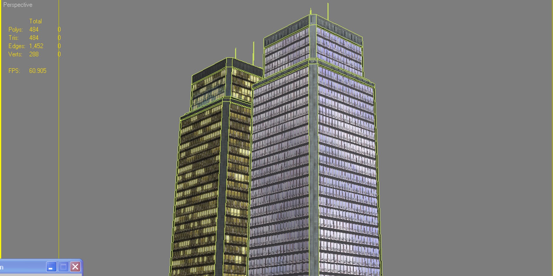 Skyscraper Night Time 3d 3ds