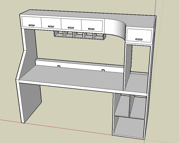 desk 3d model