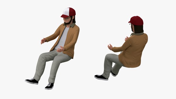 track driver man driving 3d model