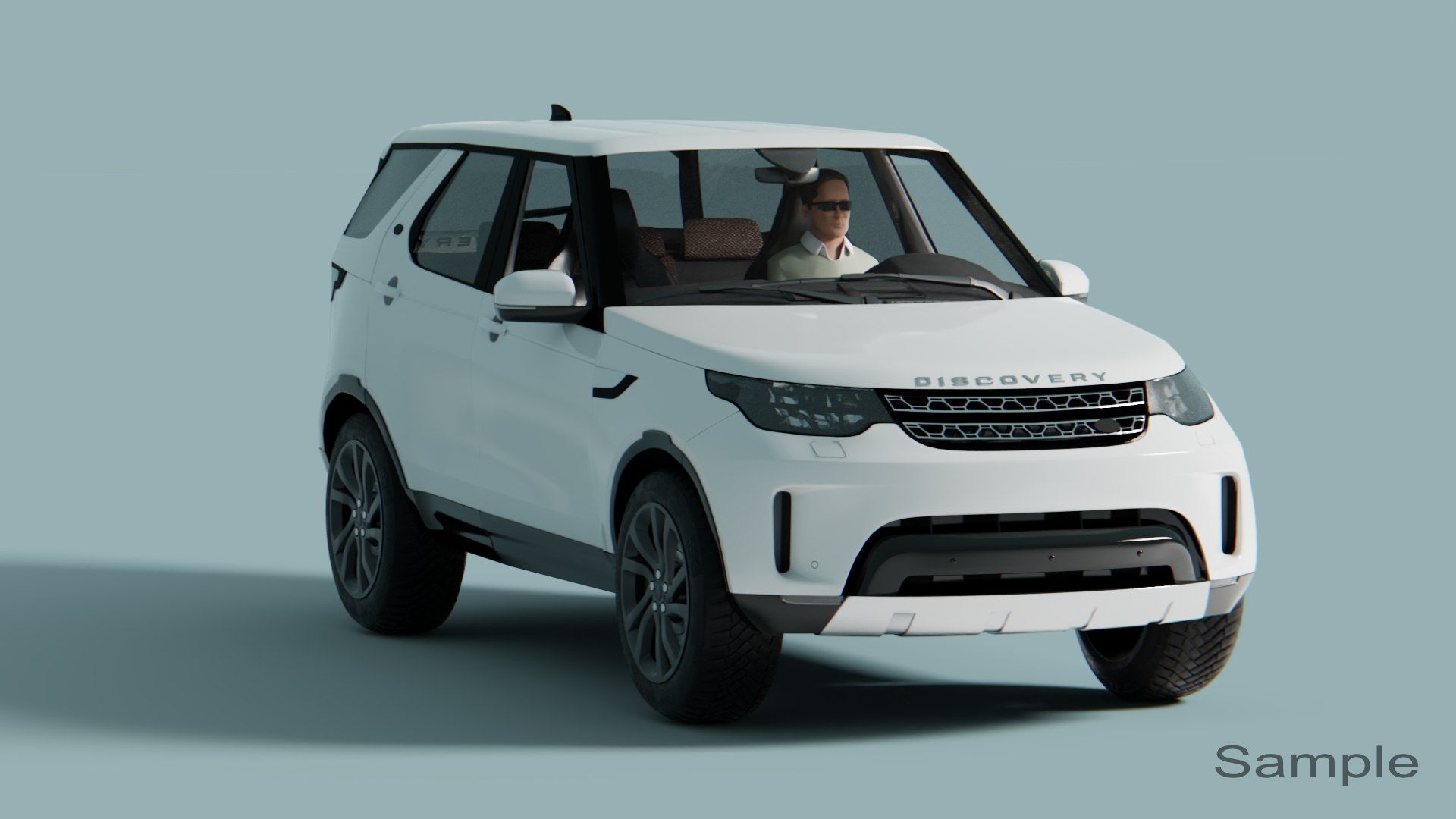 track driver man driving 3d model