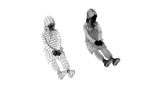 track driver man driving 3d model