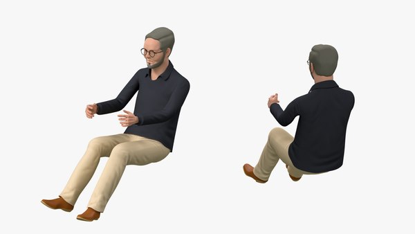 track driver man driving 3d model