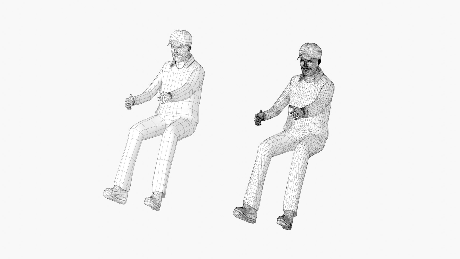 track driver man driving 3d model