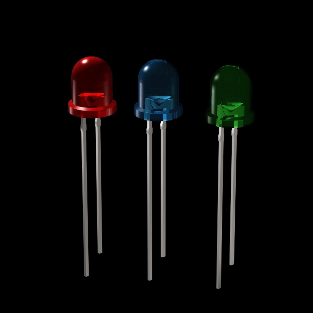 3d model electronic diode led