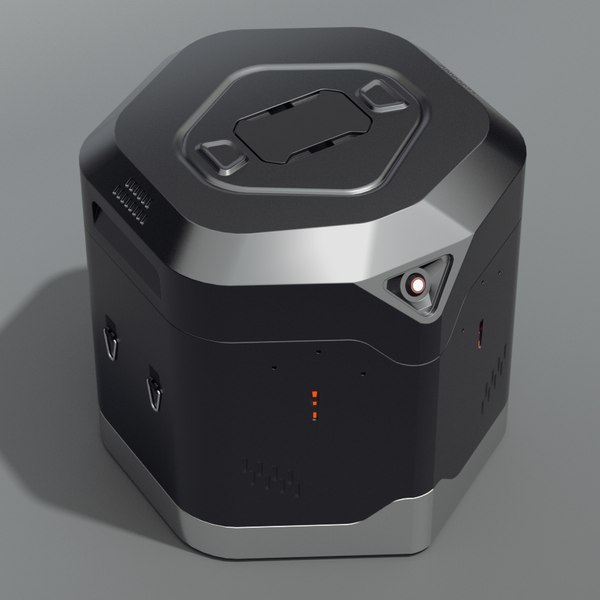 sci-fi boxes futuristic 3d model