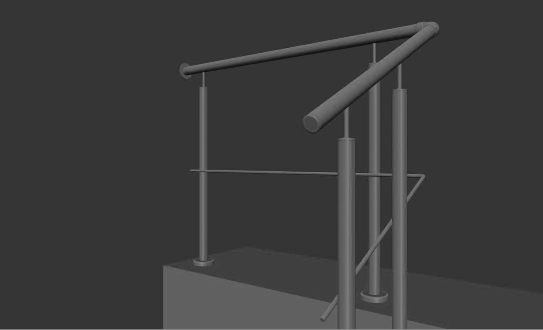 Stair railing 3D - TurboSquid 2152564