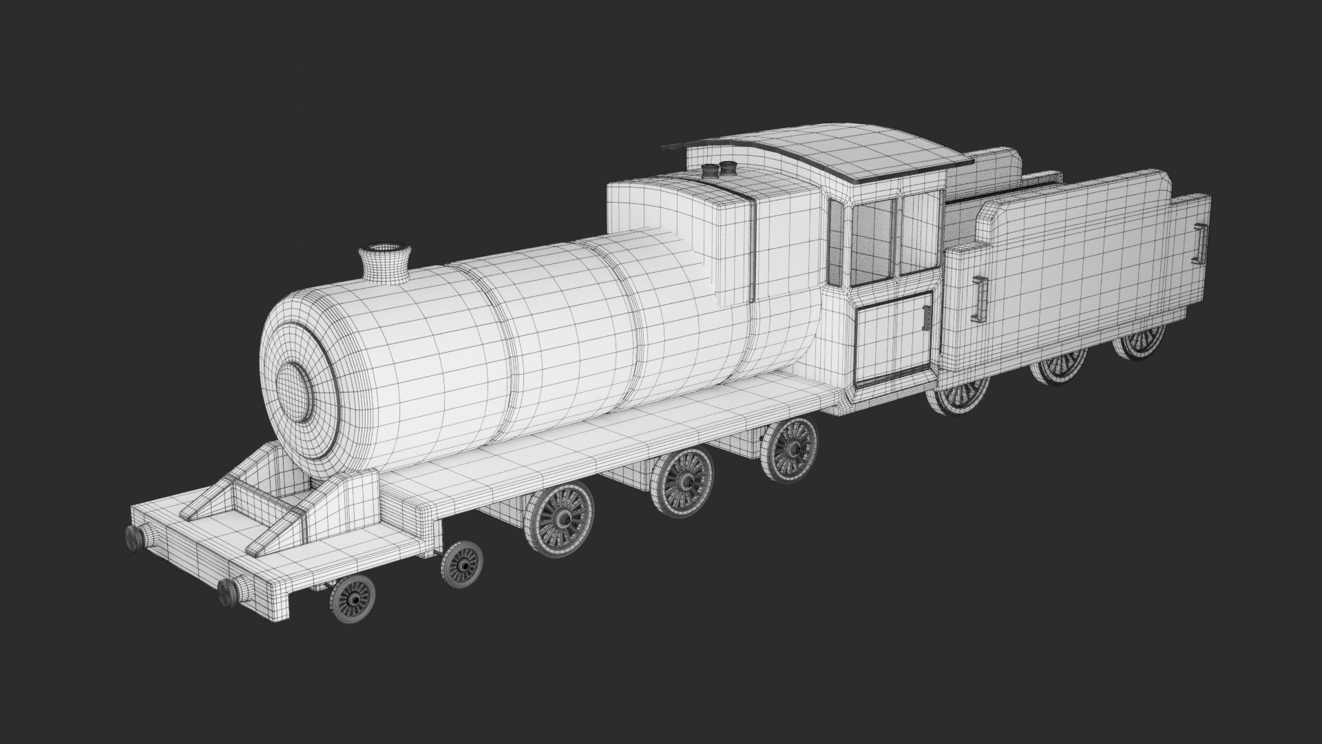 3D Model Train With Engine - TurboSquid 2055876