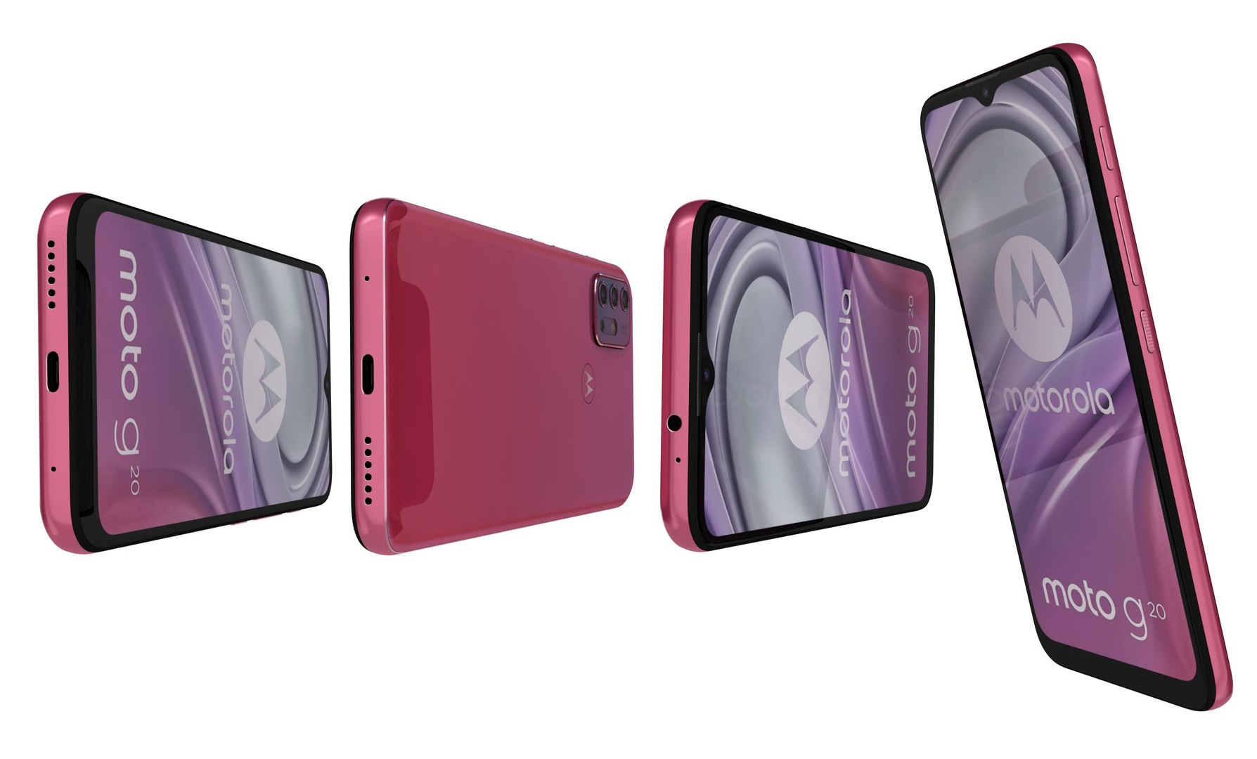 3D model Motorola Moto G20 Gray And Red - TurboSquid 1924587