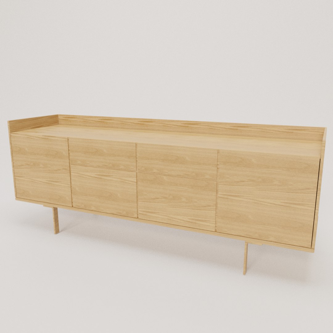 Wooden sideboard 3D - TurboSquid 1436346