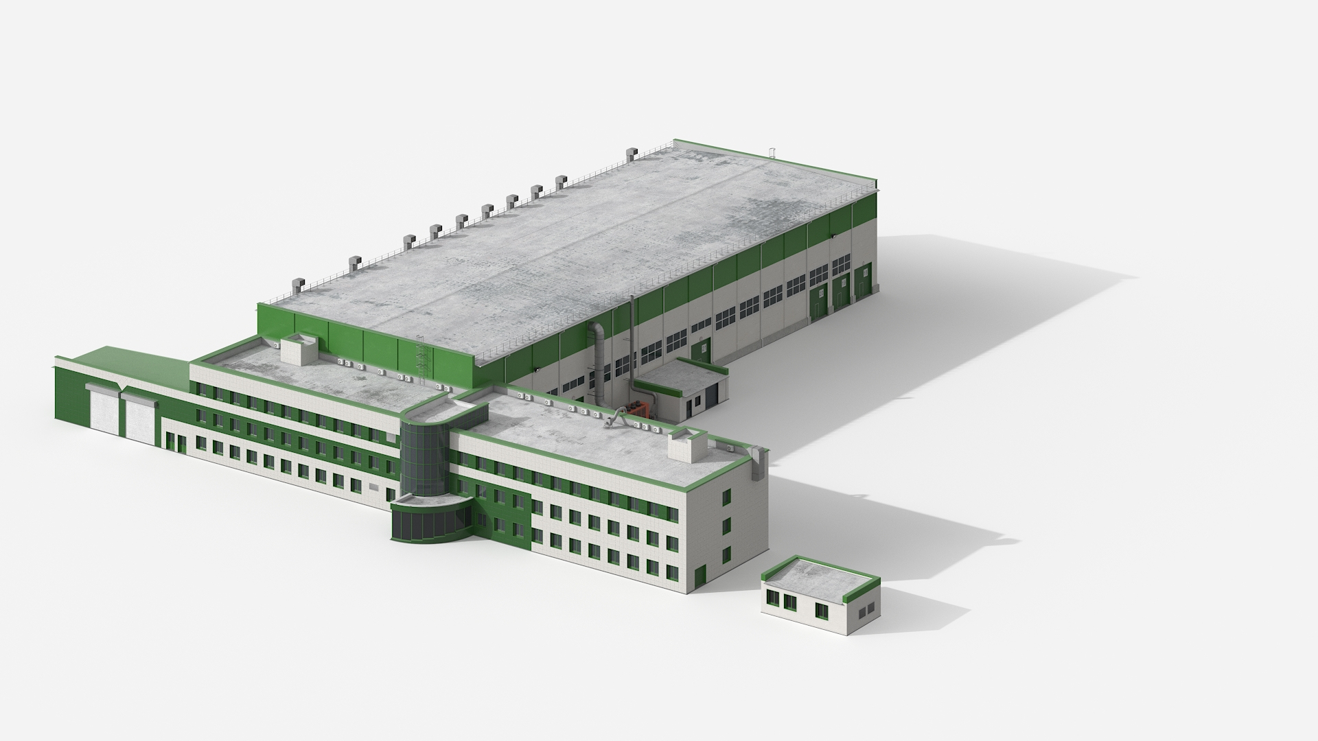 3D Manufacturing Plant Administrative Building - TurboSquid 2418872