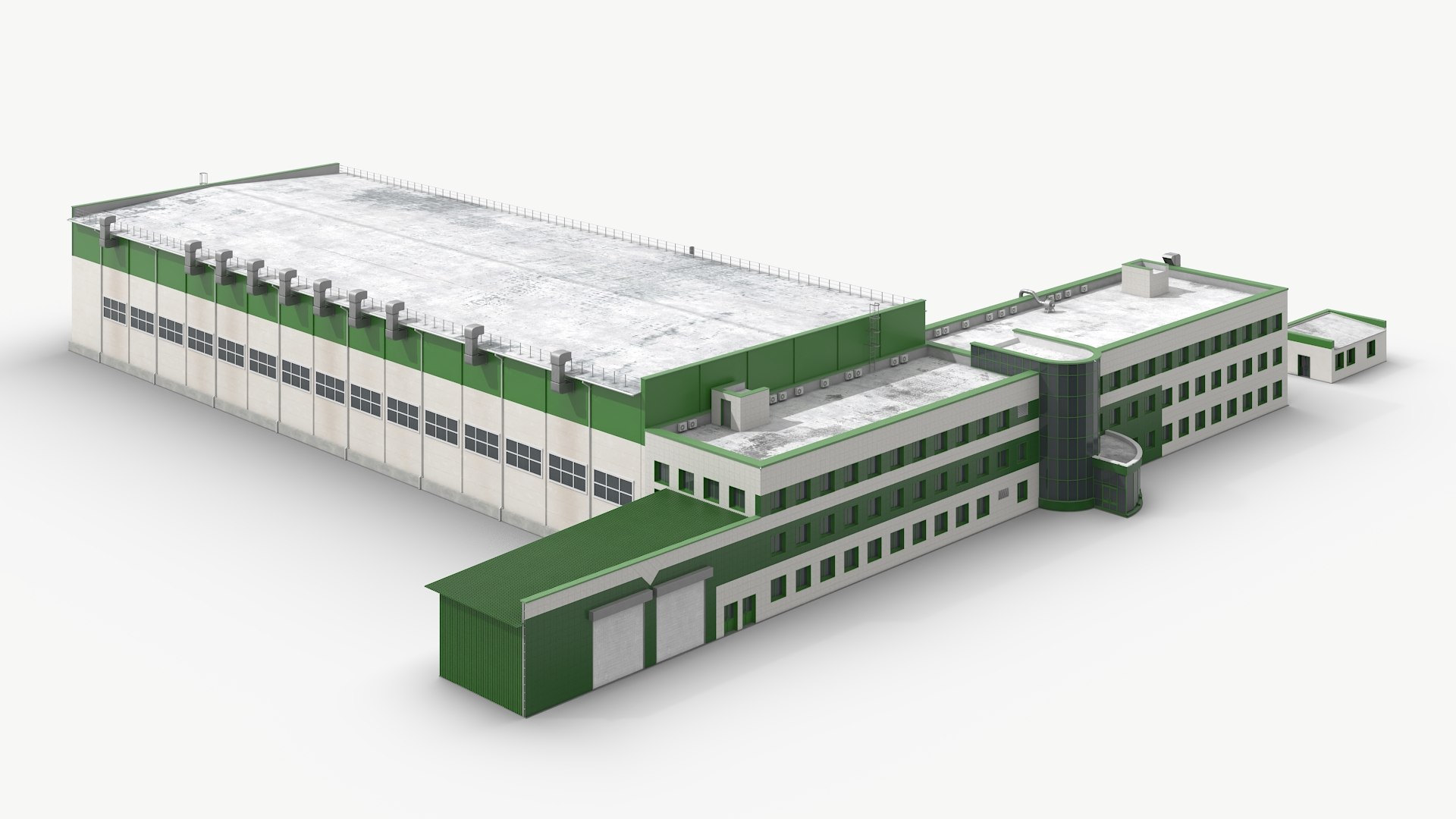 3D Manufacturing Plant Administrative Building - TurboSquid 2418872