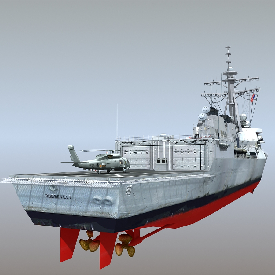uss dd ddg-80 destroyers 3d max